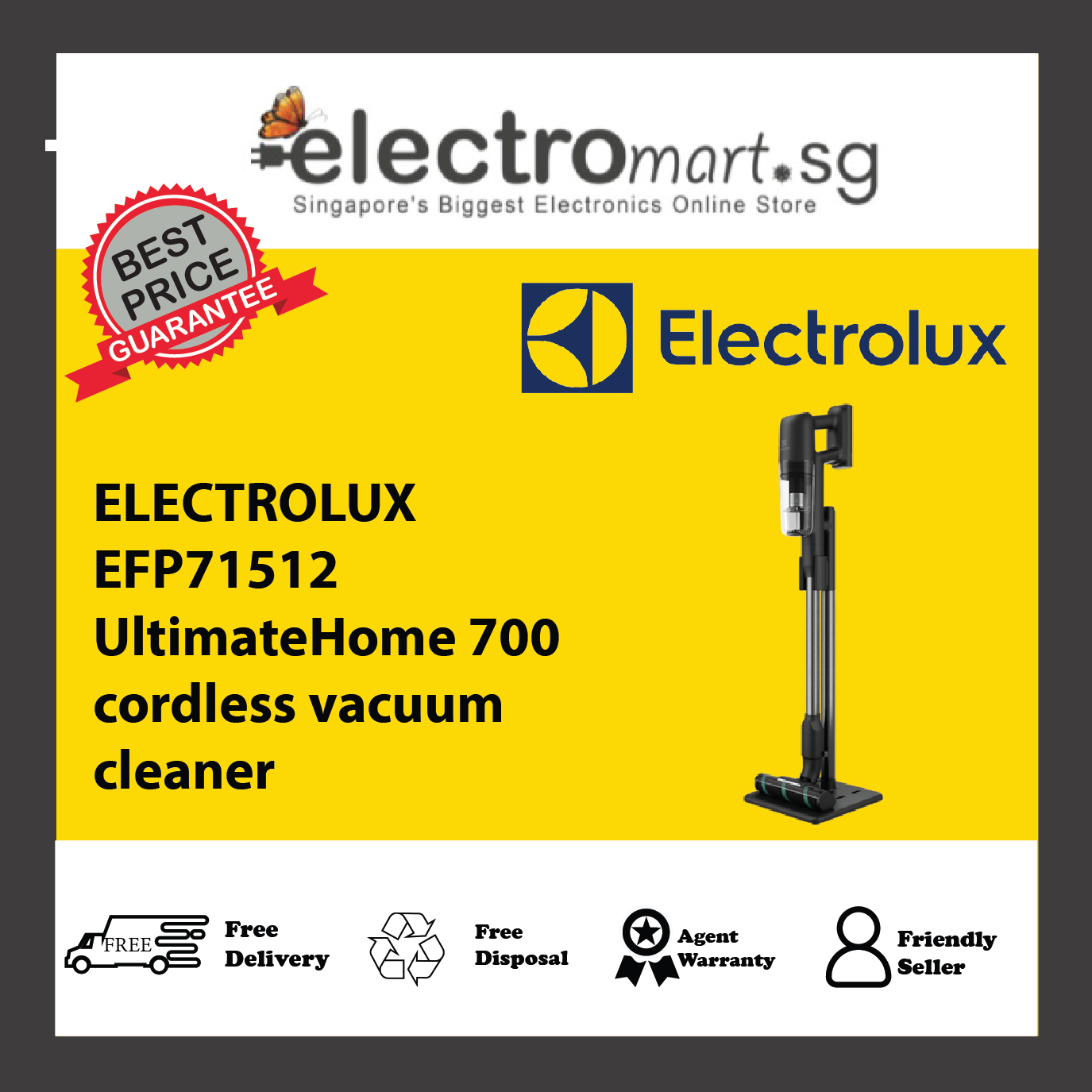 ELECTROLUX EFP71512 UltimateHome 700 cordless vacuum cleaner – Electromart.sg Pte Ltd