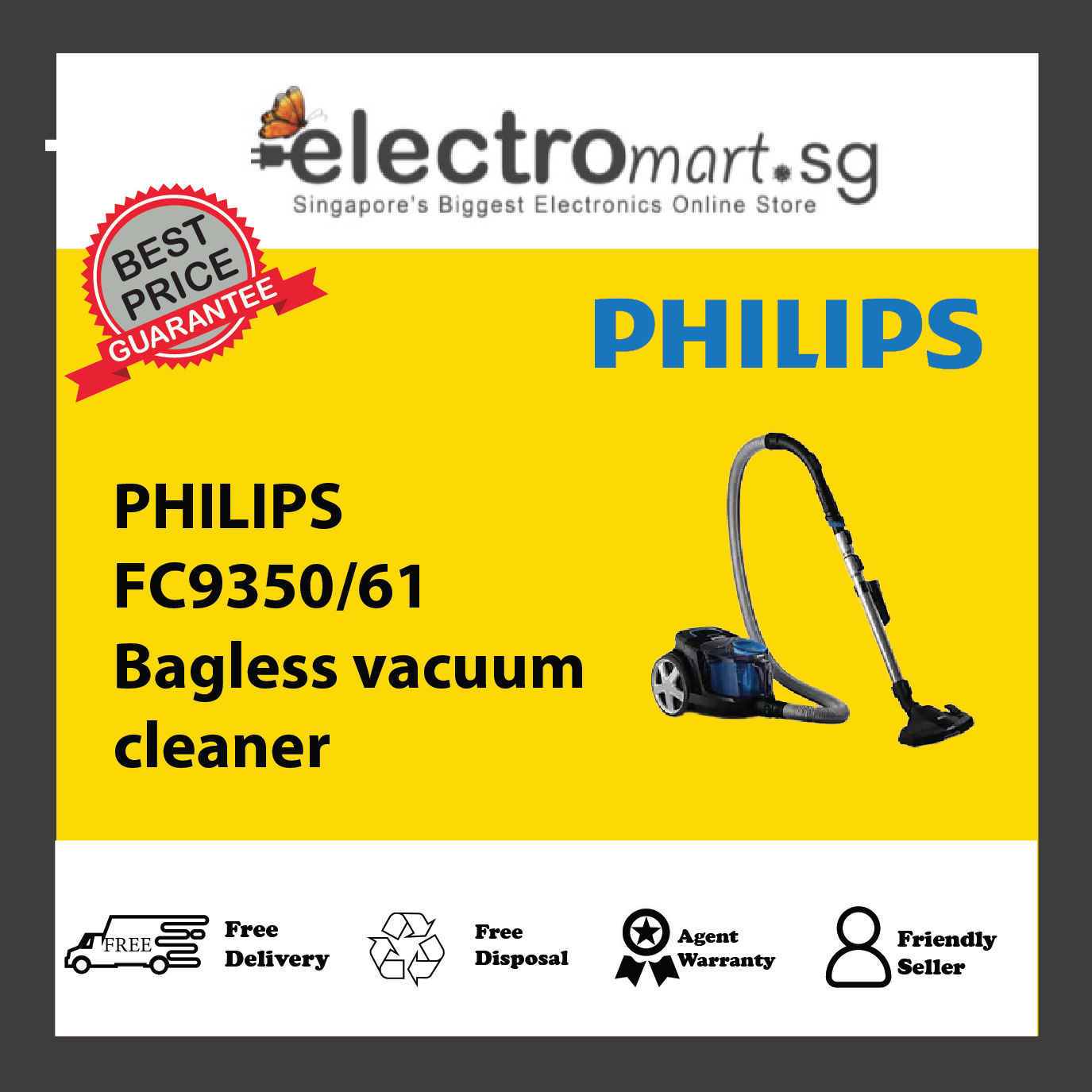 PHILIPS FC9350/61 Bagless vacuum cleaner