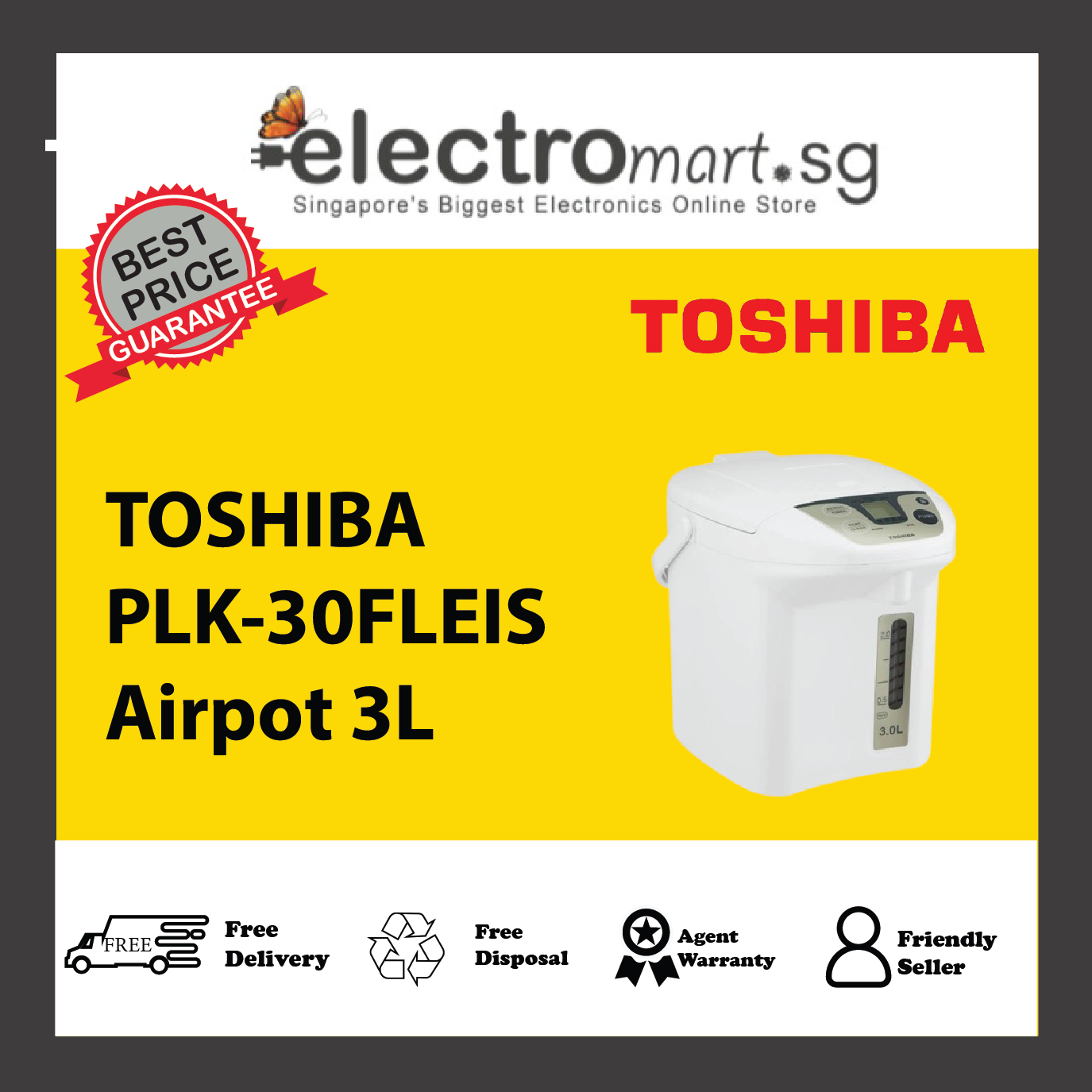 TOSHIBA PLK-30FLEIS Airpot 3L