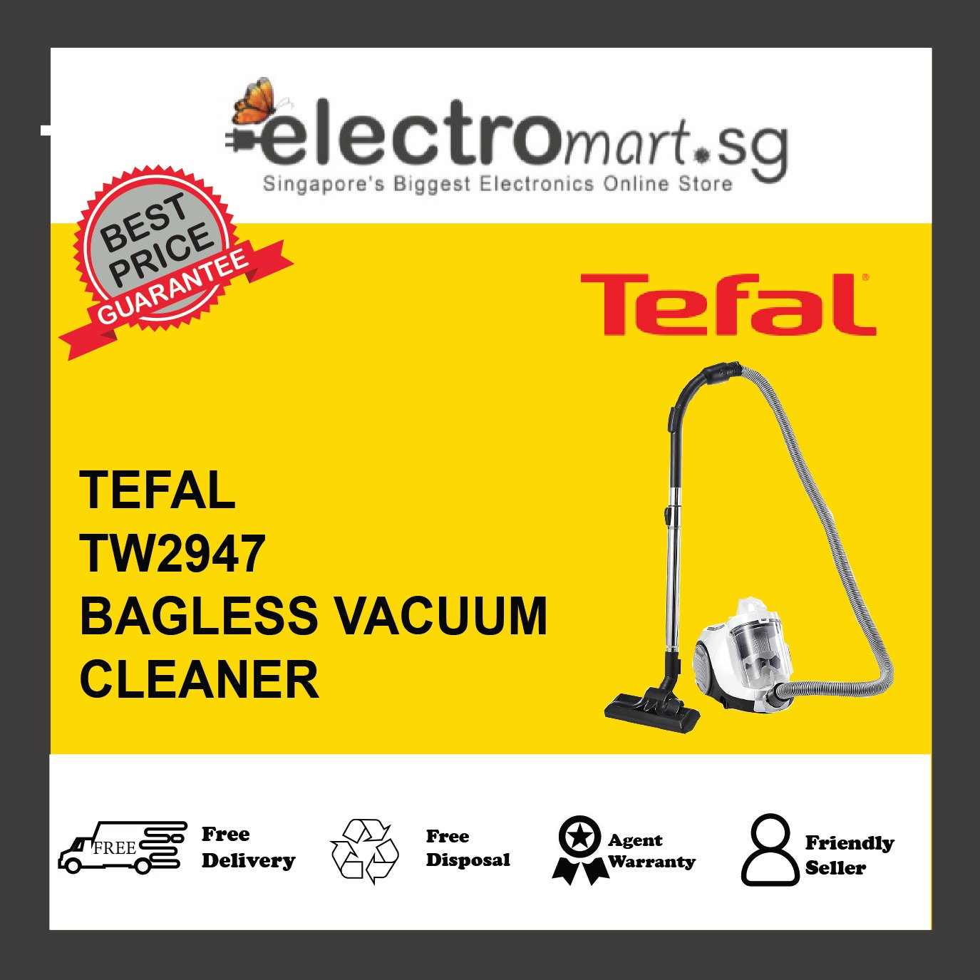 TEFAL TW2947 SWIFT POWER CYCLONIC VACUUM CLEANER