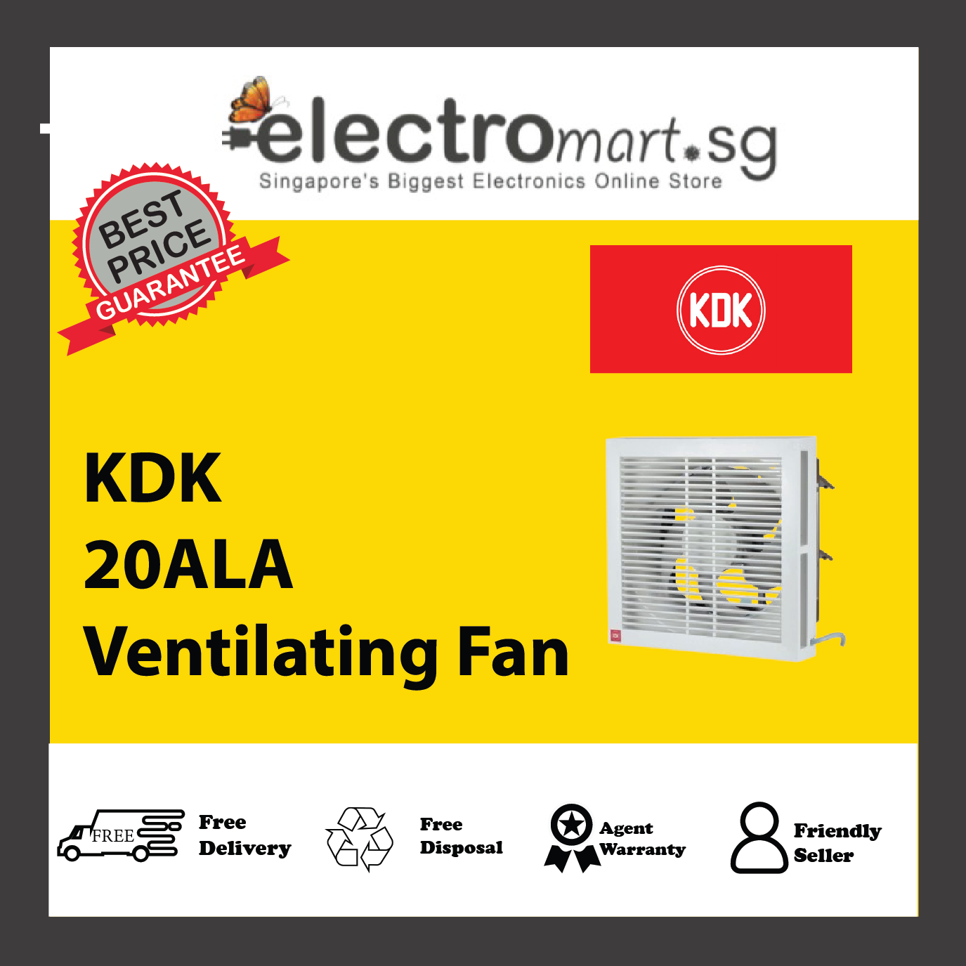 KDK 20ALA Ventilating Fan – Electromart.sg Pte Ltd