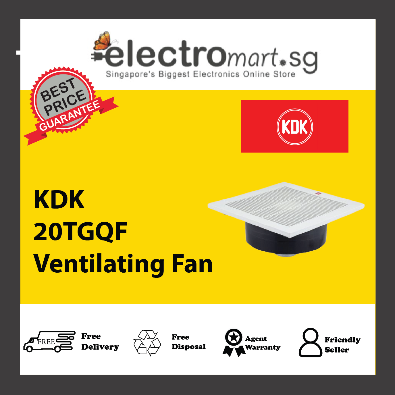 KDK 20TGQF Ventilating Fan – Electromart.sg Pte Ltd