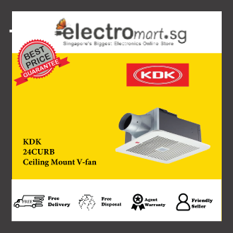 KDK 24CURB Ceiling Mount Ventilating Fan with Motion Sensor and Timer