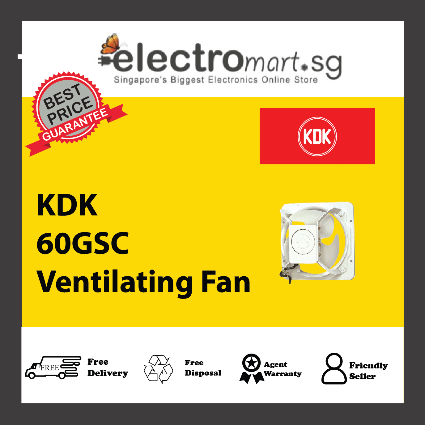 KDK 60GSC Ventilating Fan – Electromart.sg Pte Ltd