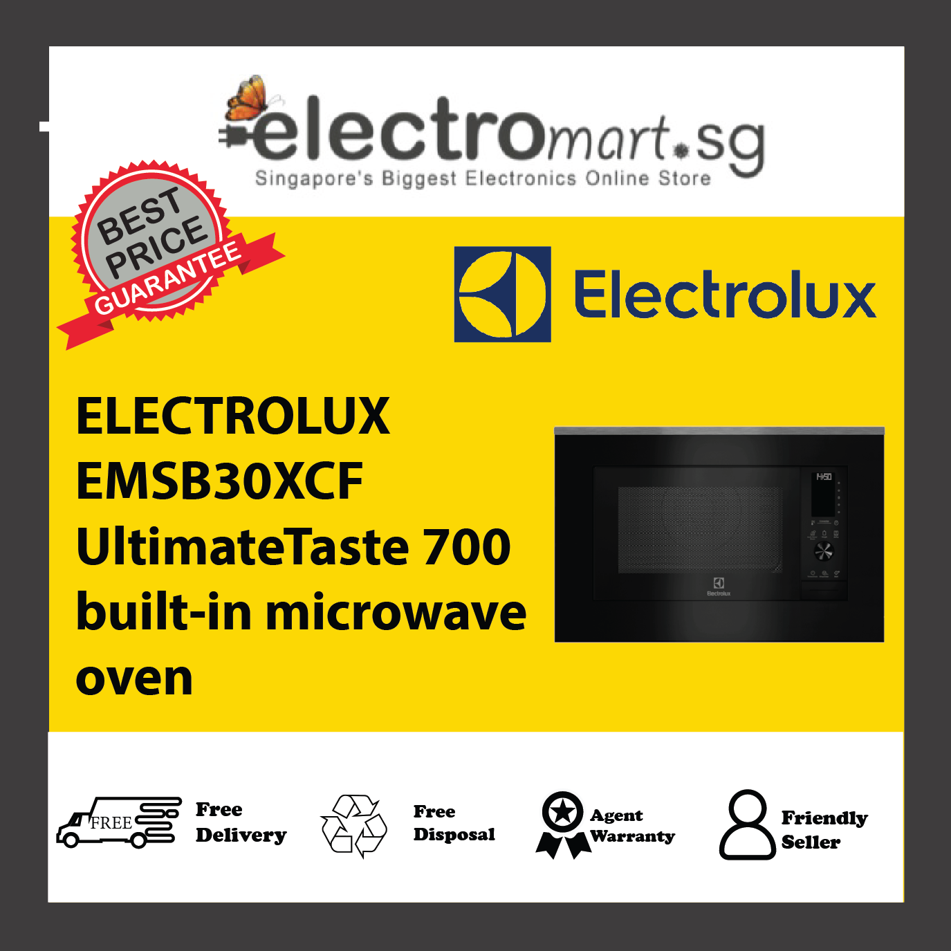 ELECTROLUX EMSB30XCF 60cm UltimateTaste 900 built-in combination micro ...