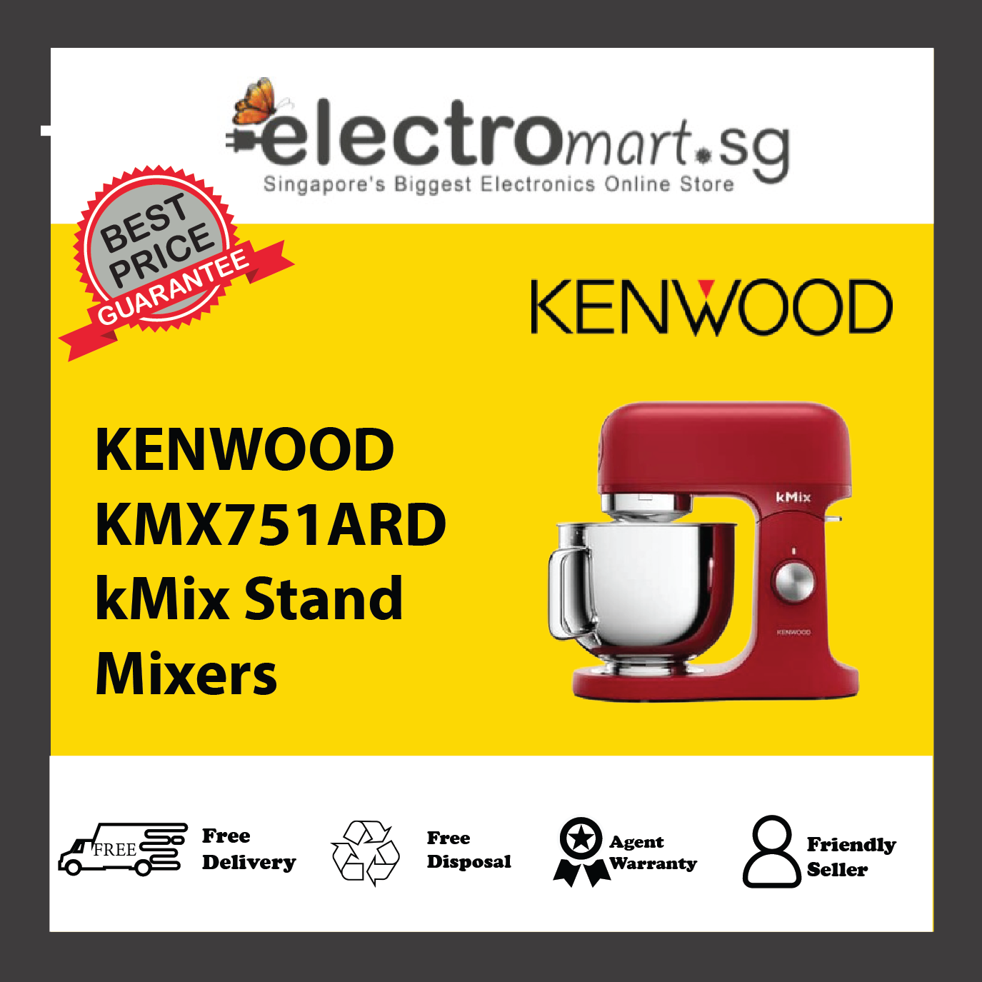 KENWOOD KMX751ARD kMix Stand Mixers – Electromart.sg Pte Ltd