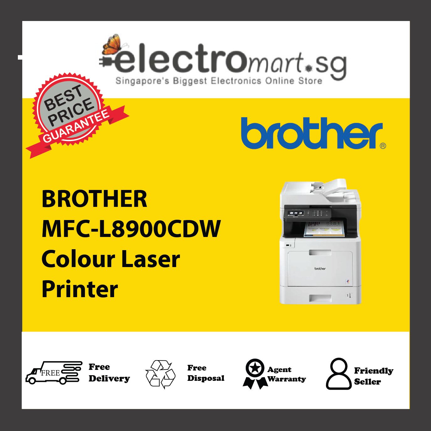 BROTHER MFC-L8900CDW Colour Laser Printer – Electromart.sg Pte Ltd