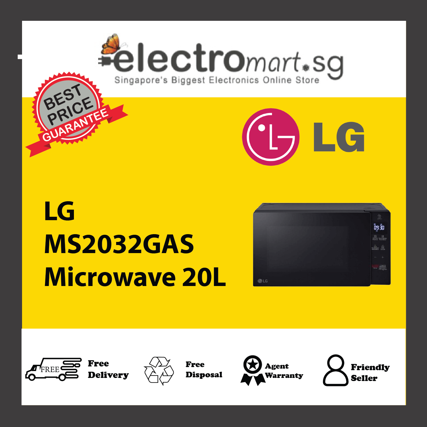 LG MS2032GAS Microwave 20L – Electromart.sg Pte Ltd