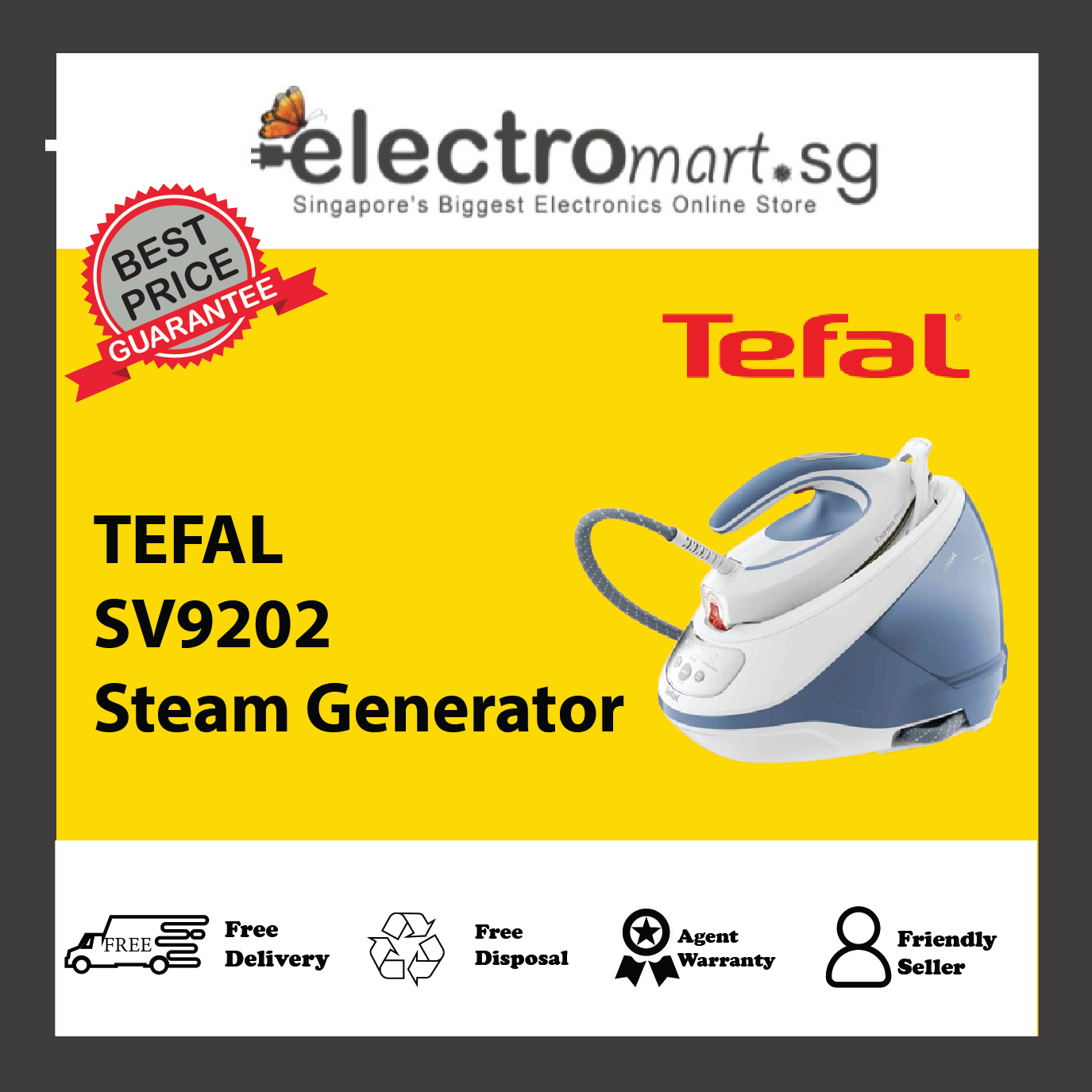 TEFAL SV9202 Express Protect Steam Generator – Electromart.sg Pte Ltd