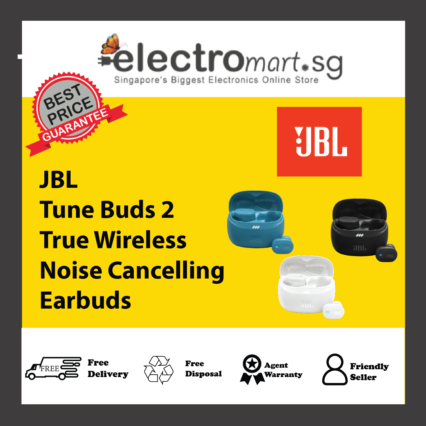 JBL Tune Buds 2 True Wireless Noise Cancelling Earbuds – Electromart.sg ...