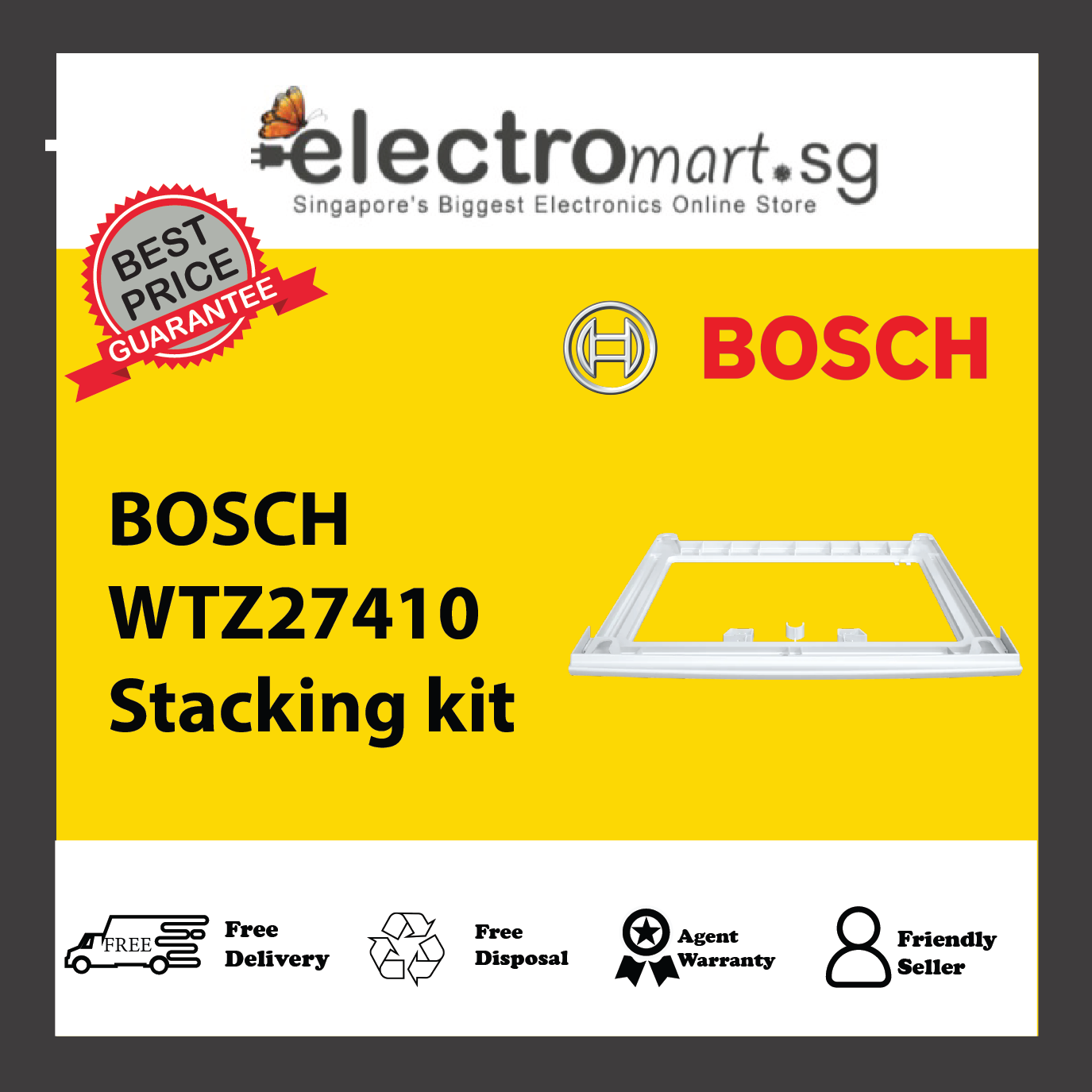 BOSCH WTZ27410 Stacking kit – Electromart.sg Pte Ltd