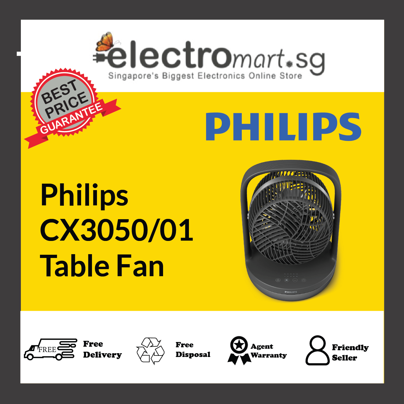 Philips CX3050/01 Table Fan – Electromart.sg Pte Ltd