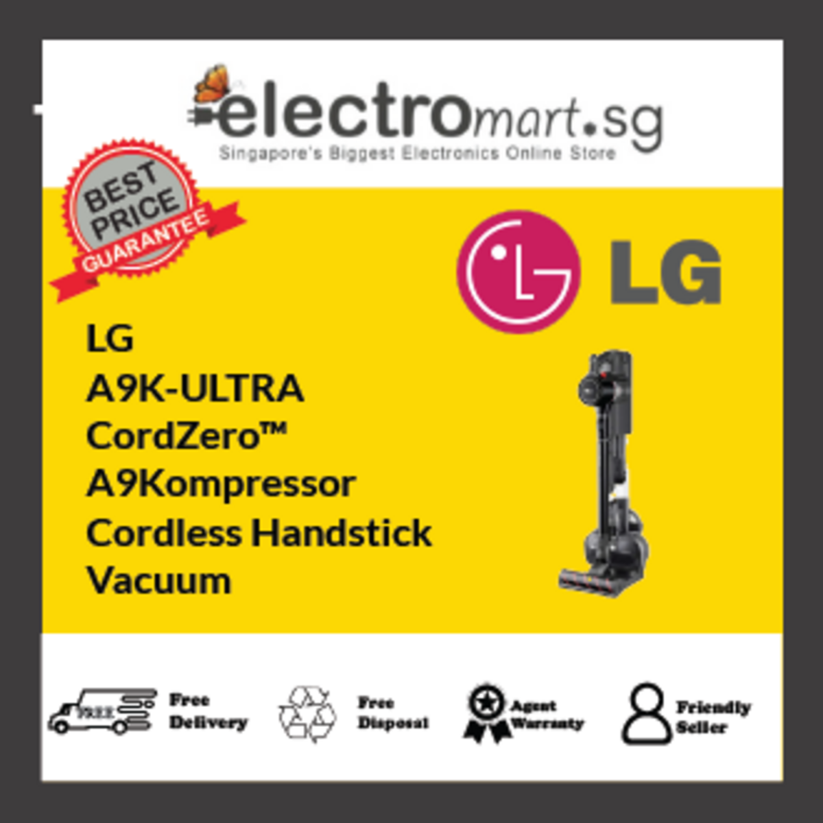 LG A9K-ULTRA CordZero™ A9Kompressor Cordless Handstick Vacuum