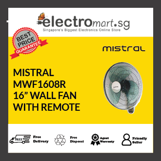 Mistral MWF1608R 16" Wall Fan with Remote Control – Electromart.sg Pte Ltd