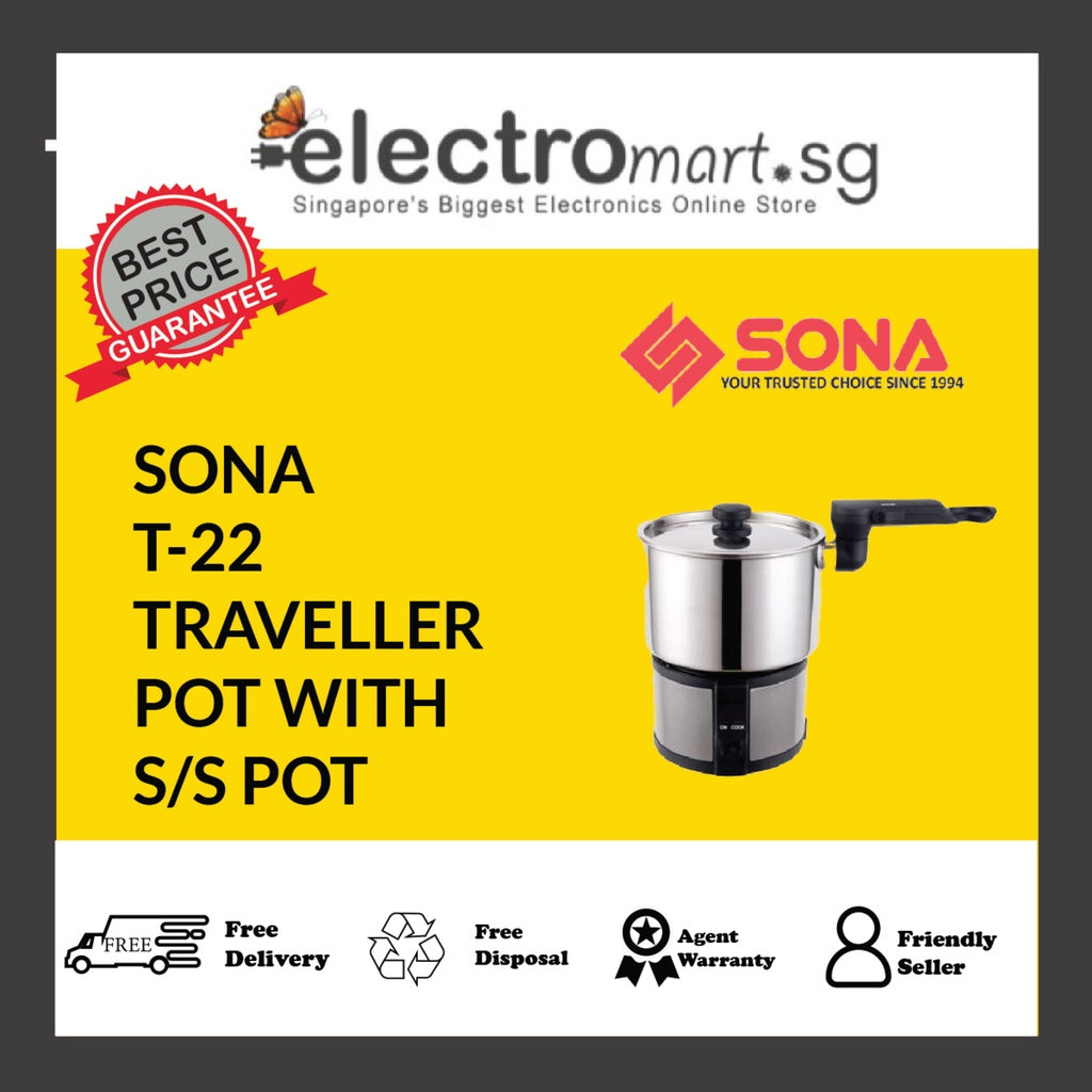 SONA T-22 Traveller Pot With S/S Pot 1L – Electromart.sg Pte Ltd