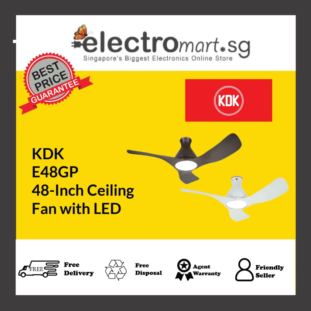 KDK E48GP 48-Inch Ceiling Fan with LED
