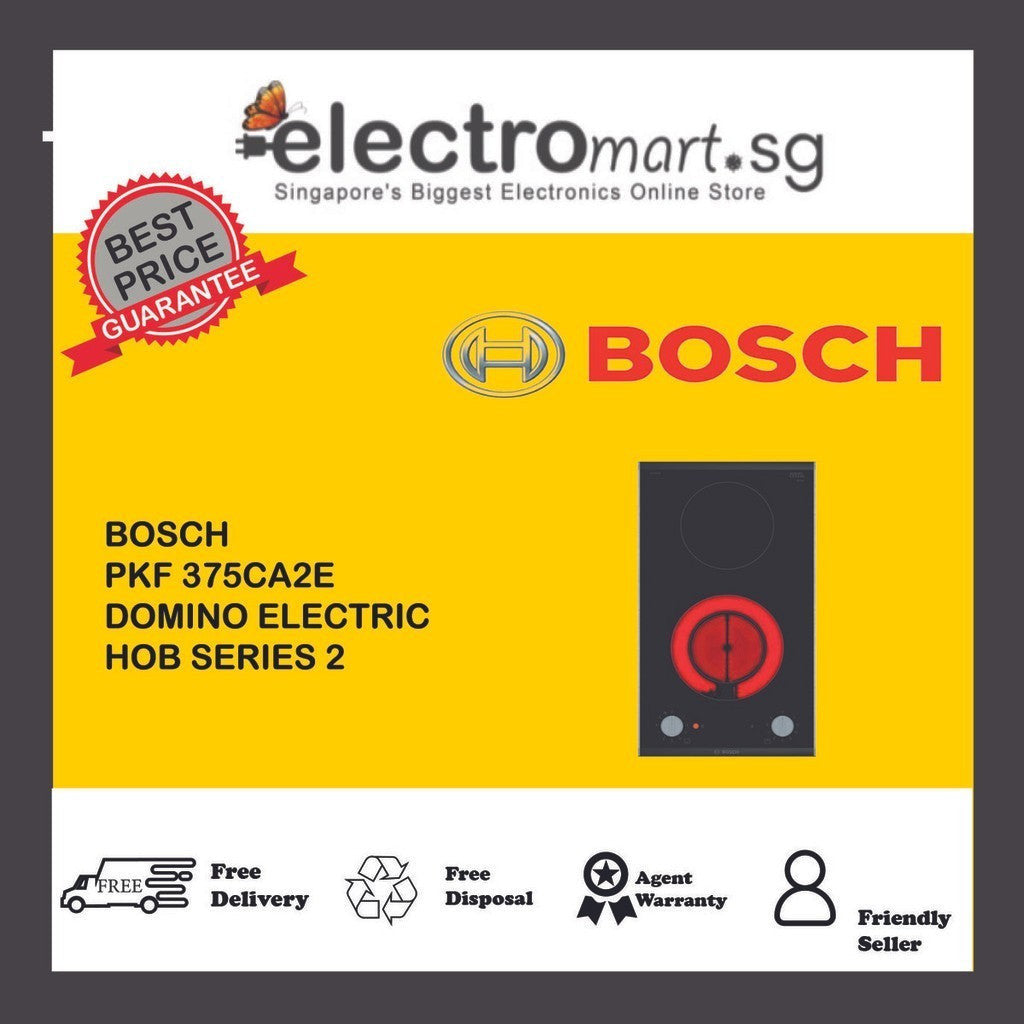 BOSCH 30CM DOMINO ELECTRIC HOB SERIES 2 PKF375CA2E (BLACK) - EXCLUDE I